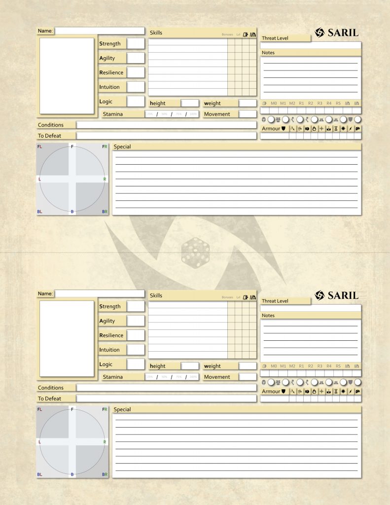 Character Sheets – SARIL
